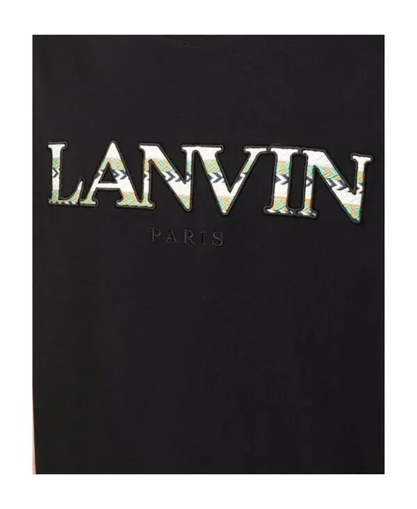 LANVIN Logo Embroidered Crewneck T-shirt