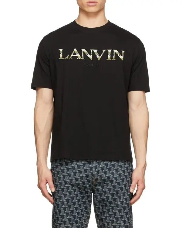 LANVIN Logo Embroidered Crewneck T-shirt