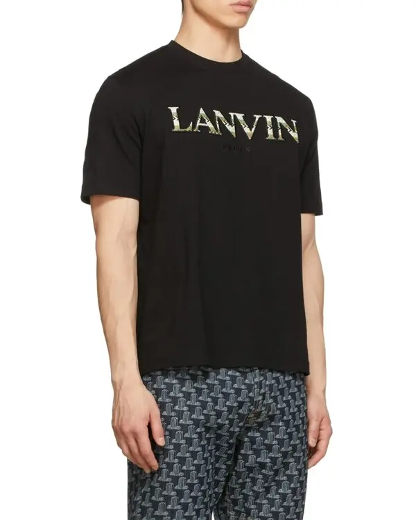 LANVIN Logo Embroidered Crewneck T-shirt