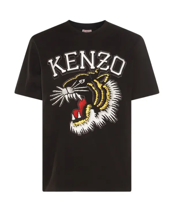 Kenzo Tiger Embroidered Crewneck T-shirt - Black