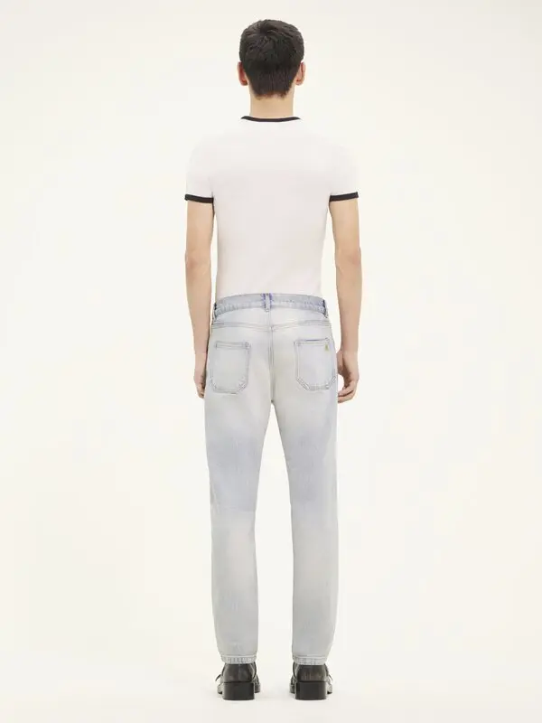 COURREGES Courrèges Logo Embroidered Straight Leg Jeans