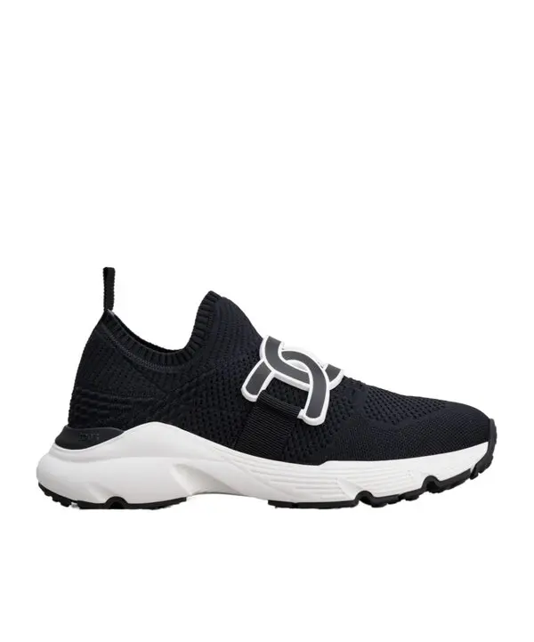 TOD'S Kate Knitted Slip-on Sneakers With Chain Detailing