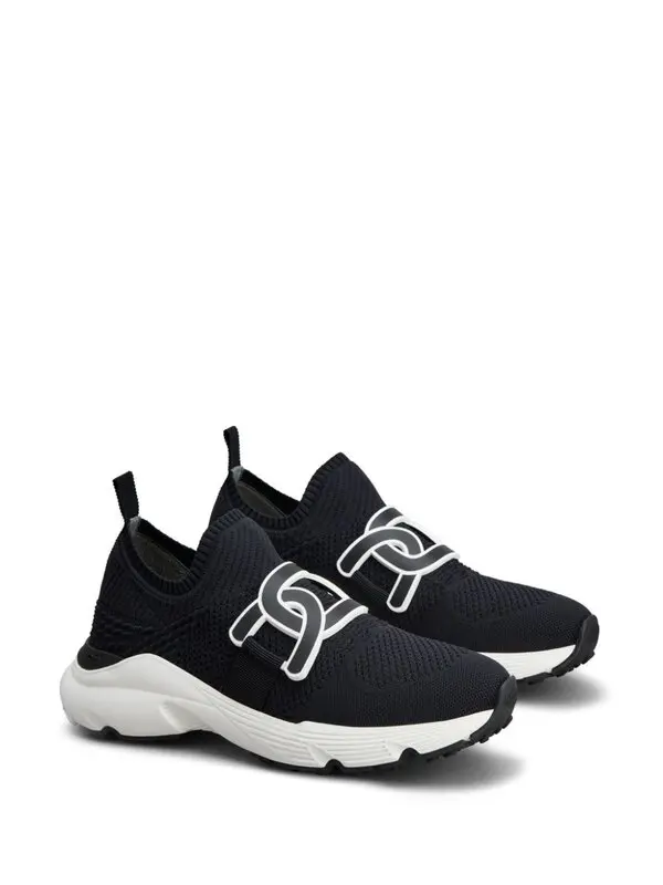 TOD'S Kate Knitted Slip-on Sneakers With Chain Detailing