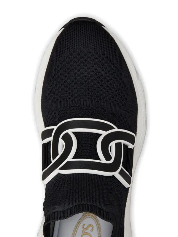 TOD'S Kate Knitted Slip-on Sneakers With Chain Detailing