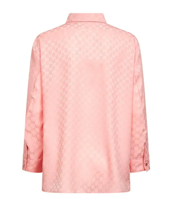Gucci Monogrammed Long-sleeve Shirt