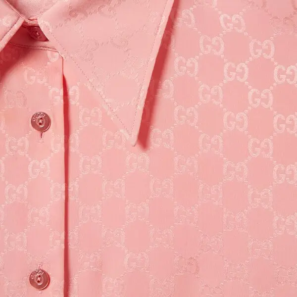 Gucci Monogrammed Long-sleeve Shirt