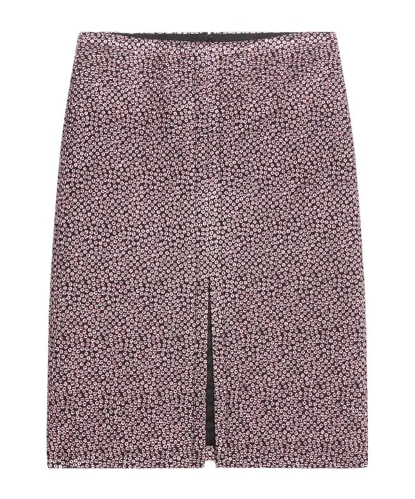 Dries Van Noten Polka-dot-jacquard Midi Skirt - Pink