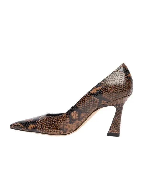 STUART WEITZMAN Vinnie 85 Sculpted Heel Pointed Toe Pumps - Brown