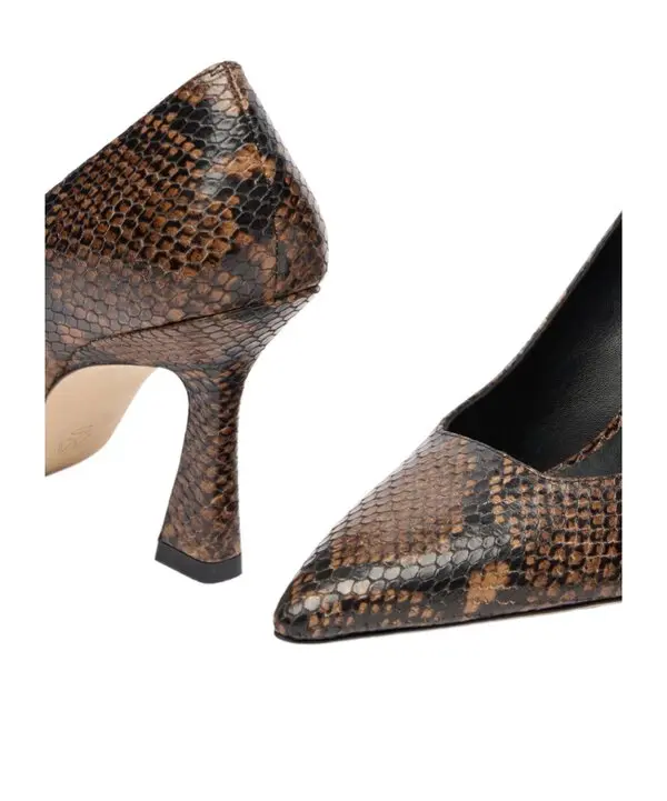 STUART WEITZMAN Vinnie 85 Sculpted Heel Pointed Toe Pumps - Brown
