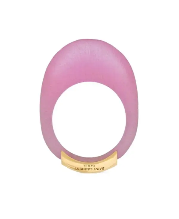 Saint Laurent High Arty Circle Ring - Pink