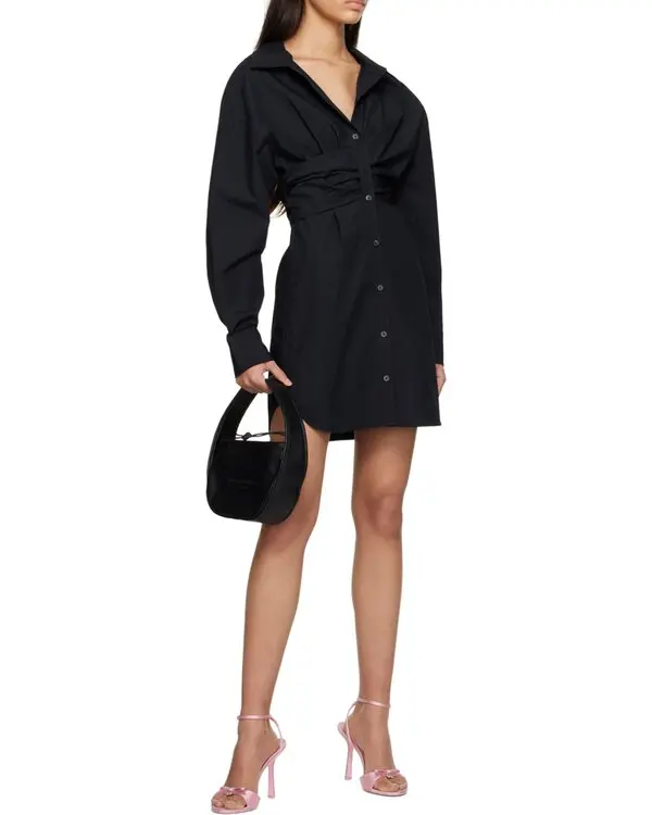 Alexander Wang Gathered Long-sleeved Shirt Dress