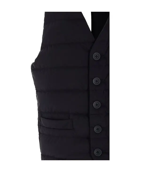 Herno Padded Button-up Gilet - Black