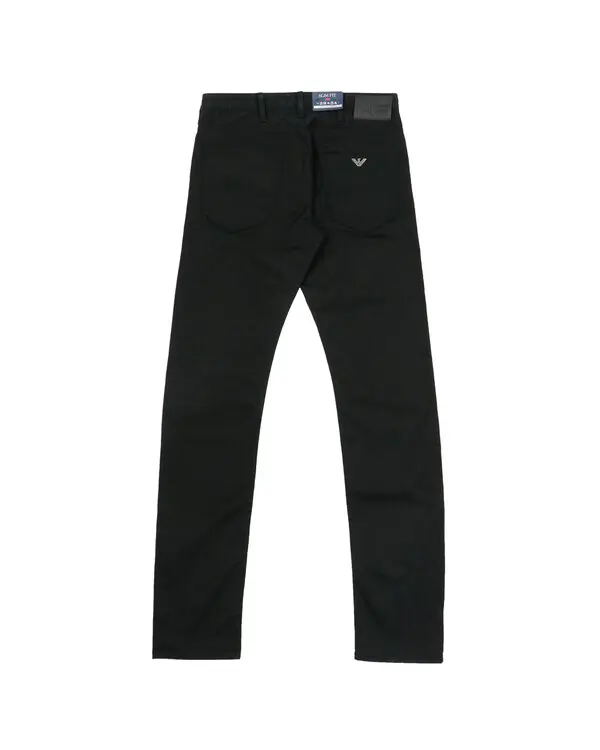 Emporio Armani Belt-loop Slim Fit Jeans - Black