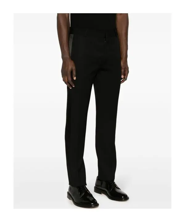 Alexander McQueen Low-rise Tailored Trousers With Satin Trim