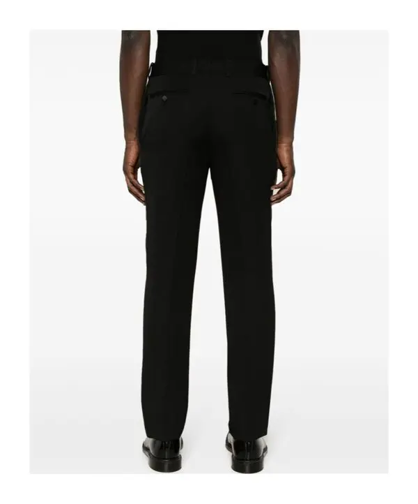 Alexander McQueen Low-rise Tailored Trousers With Satin Trim