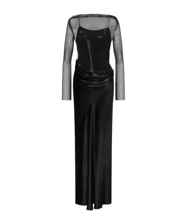Alberta Ferretti Sequin-embellished Maxi Dress