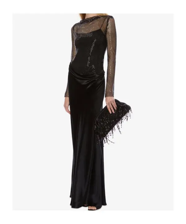 Alberta Ferretti Sequin-embellished Maxi Dress