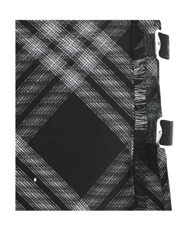 Burberry Checked Fringed-edge Midi Skirt