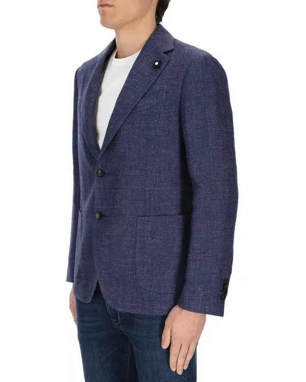 LARDINI Single-breasted Tailored Blazer - Blue