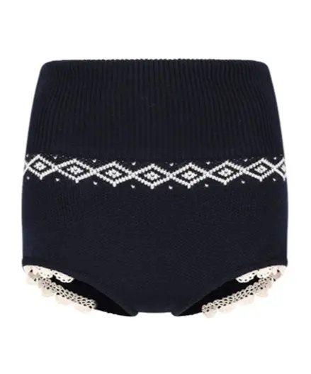 Magda Butrym High-waisted Knitwear Mini Shorts With Crochet Trims
