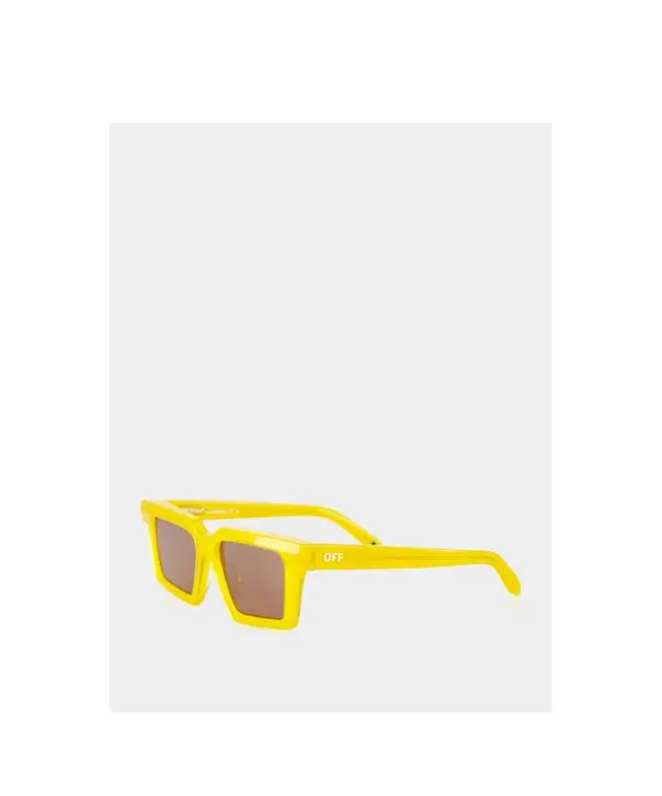 Off-White Windsor Rectangle Frame Sunglasses - Yellow
