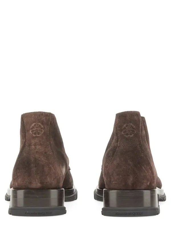 Alexander McQueen Suede Lace-up Boots - Green