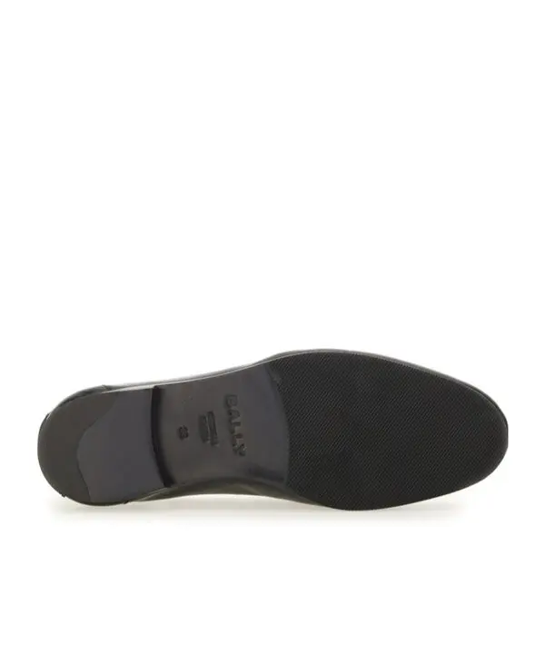 Bally Pathy Lace-up Loafers In Smooth Leather With Stud Detailing - Black
