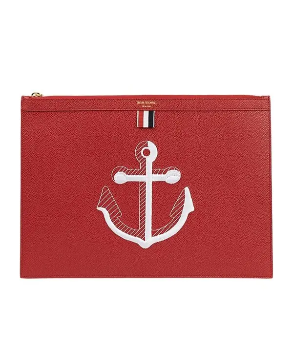Thom Browne Logo Medium Briefcase - Red