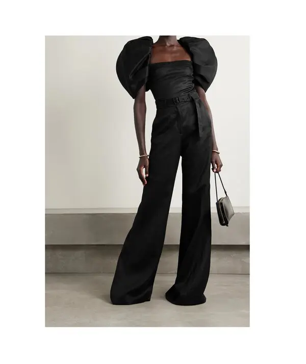 Gabriela Hearst Puff Sleeve Top With Square Neckline