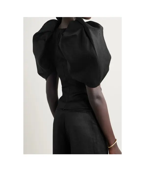 Gabriela Hearst Puff Sleeve Top With Square Neckline