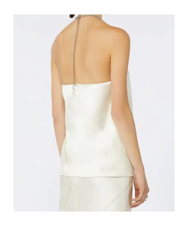 Sportmax V-neck Chain-detailed Top - Ivory