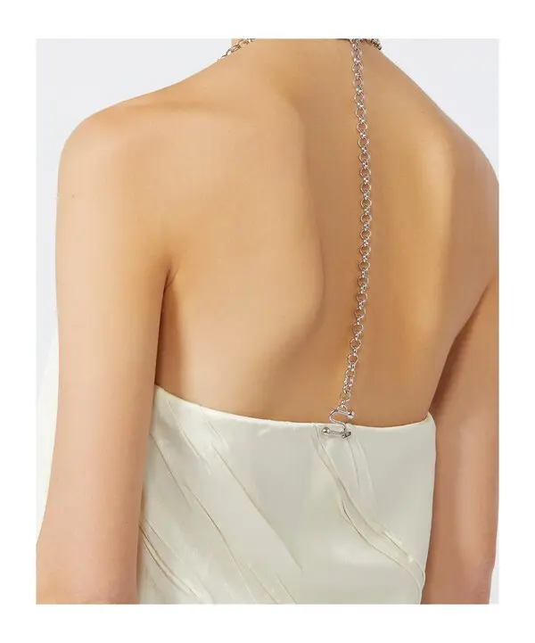 Sportmax V-neck Chain-detailed Top - Ivory