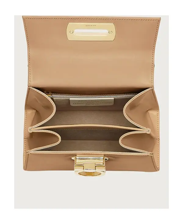 FERRAGAMO Gold Buckle Handbag