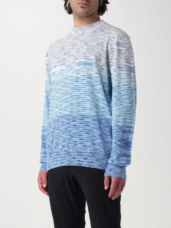 Missoni Slub Straight Hem Knitted Jumper - Blue