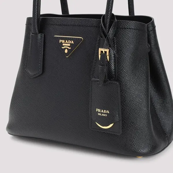 Prada Logo Plaque Top Handle Bag