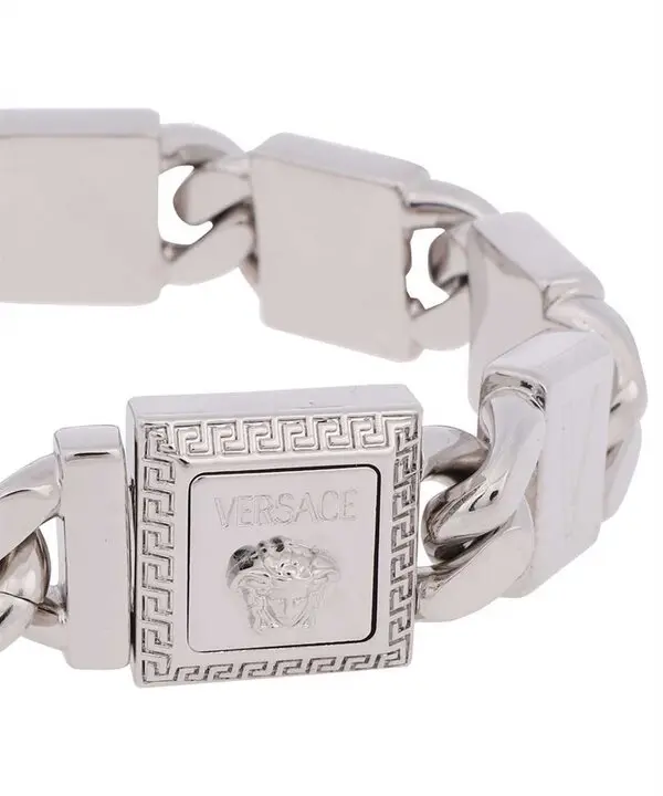 Versace Logo Plaque Chain Bracelet
