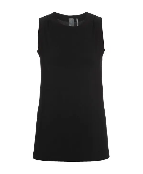 Norma Kamali Sleeveless Round Neck Top - Black