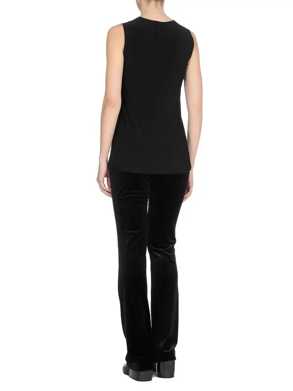 Norma Kamali Sleeveless Round Neck Top - Black