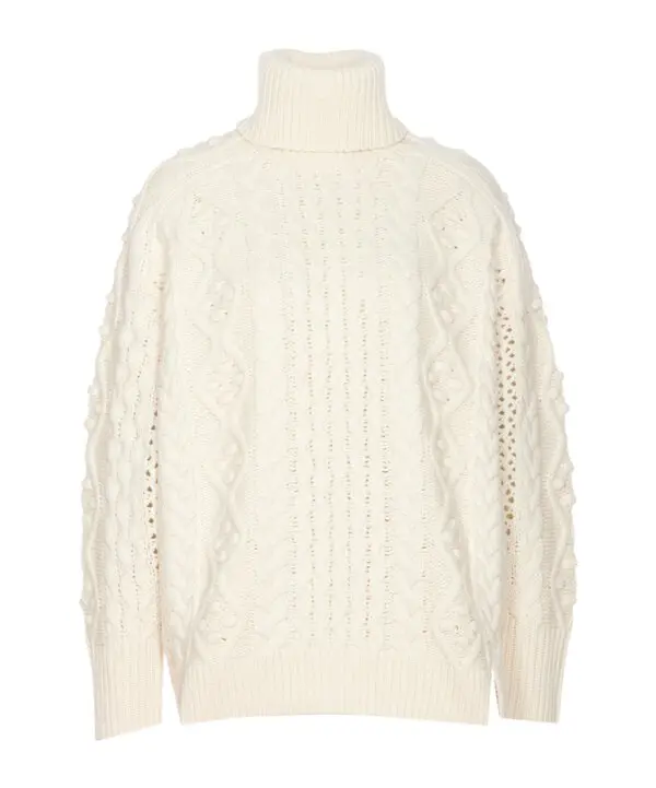 LOULOU STUDIO Cable Knit Turtleneck Sweater