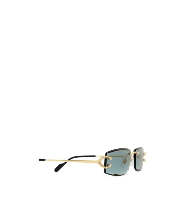 Cartier Rectangular Frame Sunglasses - Green
