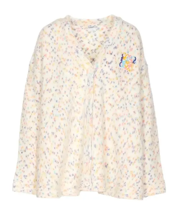 Loewe Embroidered Logo V-neck Cardigan - No