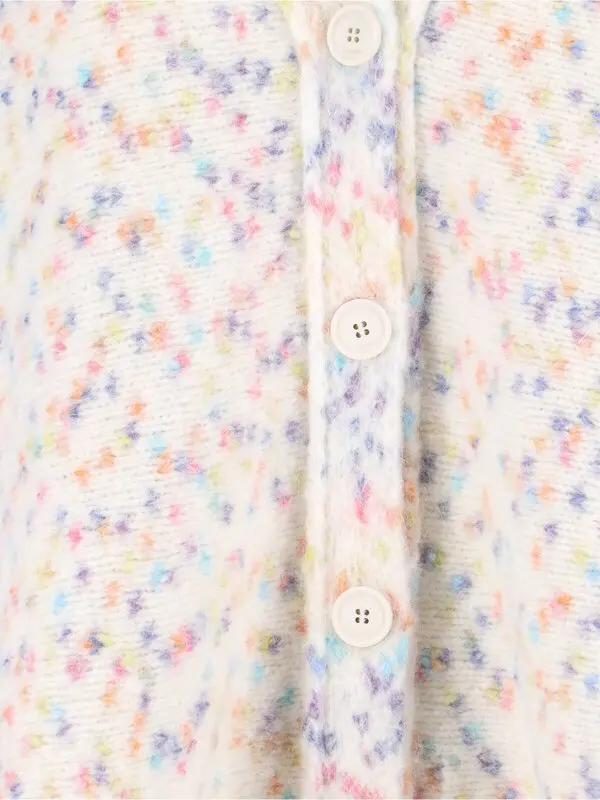 Loewe Embroidered Logo V-neck Cardigan
