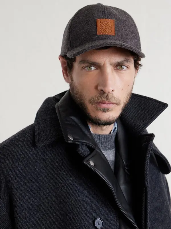Loewe Logo-embossed Wool-blend Baseball Cap