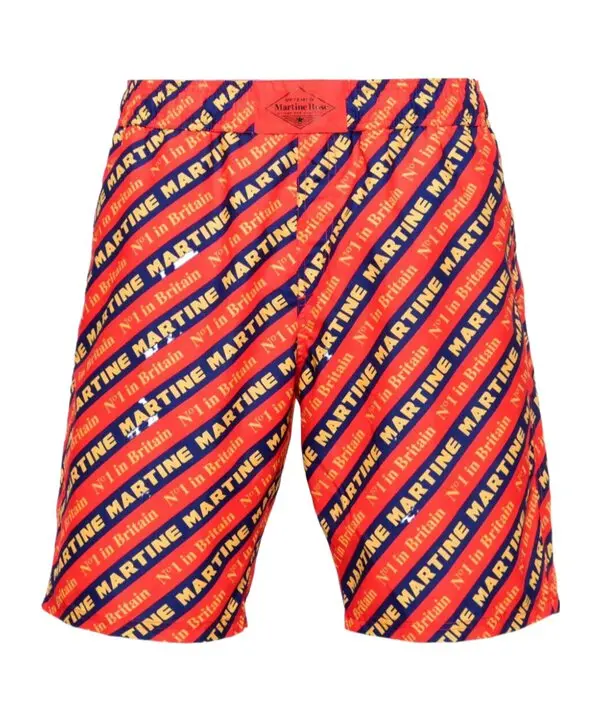 Martine Rose Beach Shorts With Stripe Lettering
