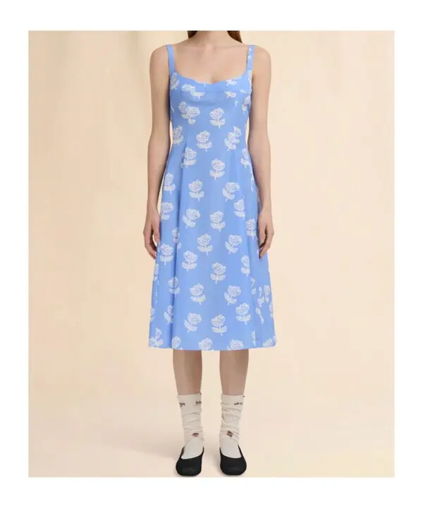 Marni Printed Poplin Flared Midi Dress