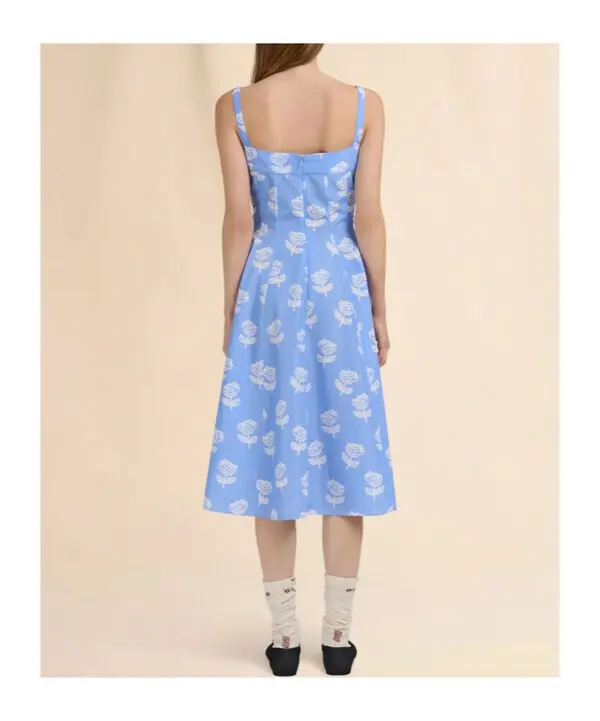 Marni Printed Poplin Flared Midi Dress