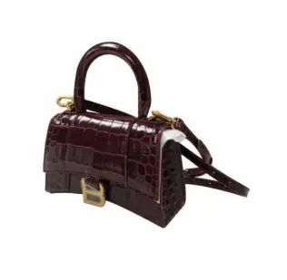 Balenciaga Xs Hourglass Shoulder Bag - Deep Red