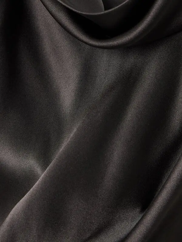 Acne Studios Cowl Neck Midi Dress With Scarf Detailing - Black