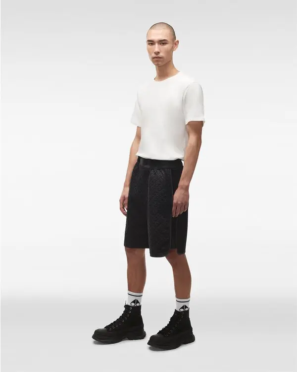 Moose Knuckles Quilted Logo Shorts