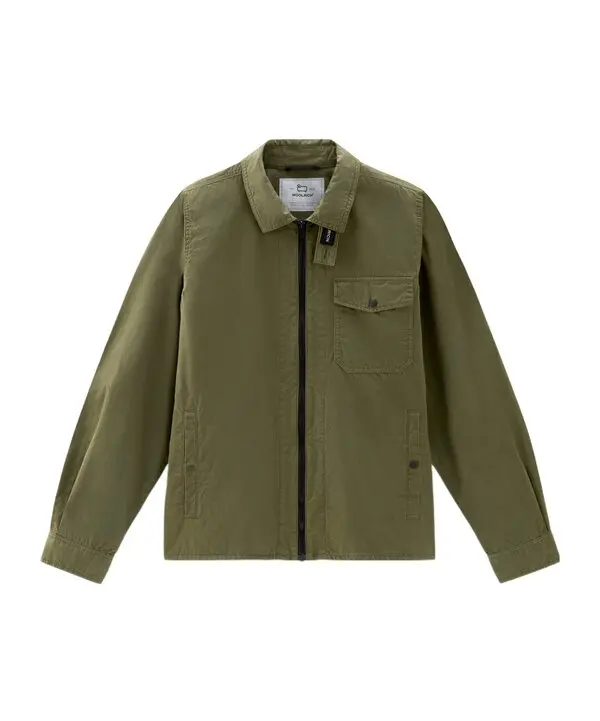 Woolrich Zip-up Long-sleeved Overshirt - Green
